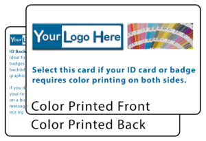 Backside of an ID Badge - Express Badging Services